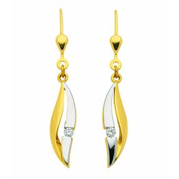 Adelia&acute;s Paar Ohrh&auml;nger ADELIA&acute;S "Damen Goldschmuck", gold, Ohrringe, Damen, Damen, Gold, 333 Gold mit Zirkonia Goldschmuck f&uuml;r Damen
