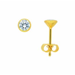 Adelia&acute;s Paar Ohrh&auml;nger ADELIA&acute;S "Ohrstecker Ohrringe 333 Wei&szlig;gold ( 8K ) mit Zirkonia", silber, Ohrringe, Damen, Damen, Gold, Goldohrringe
