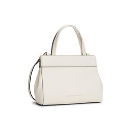 Henkeltasche Tommy Hilfiger "TH MODERN MINI SATCHEL", Damen, Gr. B/H/T: 21cm x 16cm x 6cm, creme, Lederimitat, Taschen, Damen Handtasche, Umh&auml;ngetasche Schultertasche mit Piping