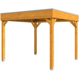 Skan Holz Holzpavillon SKANHOLZ "Toulouse", braun (eiche hell), B/H/T: 244cm, Pavillons, 294 x 294 cm
