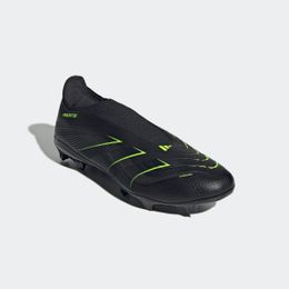Fu&szlig;ballschuh adidas Performance "PREDATOR LEAGUE LACELESS FIRM/MULTI-GROUND", Herren, Gr. 45, schwarz (core schwarz, carbon, lucid lemon), Synthetik, Textil, Schuhe Fu&szlig;ballschuh, geeignet f&uuml;r Rasen- und Kunstrasenpl&auml;tze