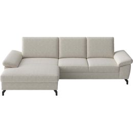 Sit & More Ecksofa SIT & MORE "Chelsea", nature, B:264cm H:89cm T:174cm, 100% Polyester, Sofas, Ecksofa, optional mit Bettfunktion und Bettkasten