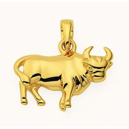 Adelia&acute;s Kette mit Anh&auml;nger ADELIA&acute;S "Damen & Herren 585 Gold Sternzeichen Anh&auml;nger Stier", gold, Halsketten, Damen, Gold, Schmuckset - Set mit Halskette
