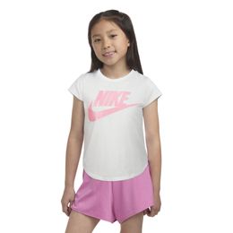 T-Shirt Nike Sportswear "NIKE FUTURA SHORT SLEEVE TEE - f&uuml;r Kinder", M&auml;dchen, Gr. 5 (110), wei&szlig;, Obermaterial: 100% Baumwolle, Rundhals, Shirts T-Shirt, f&uuml;r Jugendliche, mit Rundhalsausschnitt