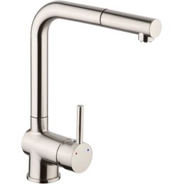 Sp&uuml;ltischarmatur CORNAT "Livenne", silber, Messing, Armaturen, ND, Messing, Edelstahllook