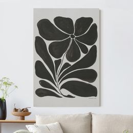 Bilderwelten Akustikbild | Wandbild schallabsorbierend - Schwarze Matisse Bl&uuml;ten