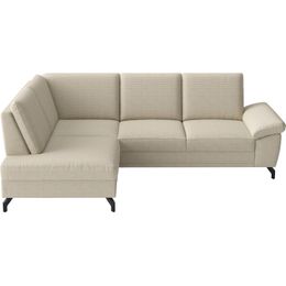 Sit & More Ecksofa SIT & MORE "Chelsea", creme, B:249cm H:89cm T:190cm, 100% Polyester, Sofas, Ecksofa, optional mit Bettfunktion und Bettkasten