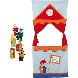 T&uuml;rtheater Roba "Kasperltheater mit Handpuppen", bunt, Puppentheater, Kinder, Baumwolle