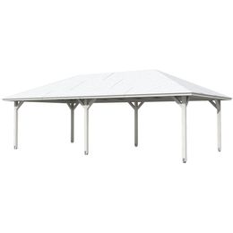 Skan Holz Holzpavillon SKANHOLZ "Orleans 3", wei&szlig;, B/H/T: 344cm, Pavillons, Leimholz, 424 x 836 cm