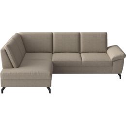 Sit & More Ecksofa SIT & MORE "Chelsea", taupe, B:249cm H:89cm T:190cm, 100% Polyester, Sofas, Ecksofa, optional mit Bettfunktion und Bettkasten