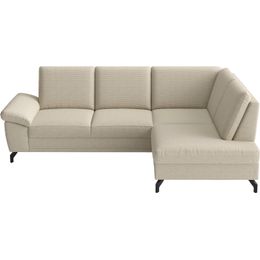 Sit & More Ecksofa SIT & MORE "Chelsea", creme, B:249cm H:89cm T:190cm, 100% Polyester, Sofas, Ecksofa, optional mit Bettfunktion und Bettkasten
