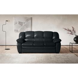 2,5-Sitzer COTTA "Casino", schwarz, B:191cm H:88cm T:92cm, Luxus-Microfaser (100% Polyester);NaturLEDER, echtes Rindsleder, Sofas, Polstergarnitur, auch als Set erh&auml;ltlich