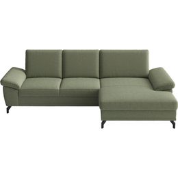 Sit & More Ecksofa SIT & MORE "Chelsea", olive, B:264cm H:89cm T:174cm, 95% Polyester, 5% Polyamid, Sofas, Ecksofa, optional mit Bettfunktion und Bettkasten