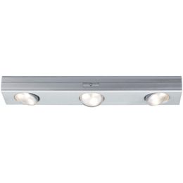 Paulmann Unterschrankleuchte "LED Jiggle 3er-Spot dimmbar batteriebetrieben", grau (chromfarben), 3, H: 3,5cm, 1 Stk., Leuchten, LED Jiggle 3er-Spot dimmbar batteriebetrieben