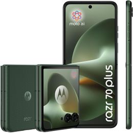Motorola Smartphone "razr 70 plus", Energieeffizienz: A (A-G), pantone mountain view, 512 GB, Mobiltelefone