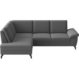 Sit & More Ecksofa SIT & MORE "Chelsea", dunkelgrau, B:249cm H:89cm T:190cm, 95% Polyester, 5% Polyamid, Sofas, Ecksofa, optional mit Bettfunktion und Bettkasten