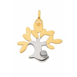 Adelia&acute;s Kettenanh&auml;nger ADELIA&acute;S "Anh&auml;nger Baum des Lebens 333 Gold ( 8K ) mit Zirkonia", silber, Schmuckanh&auml;nger, Damen, mit Zirkonia, Gold, Kettenanh&auml;nger, Goldanh&auml;nger Lebensbaum