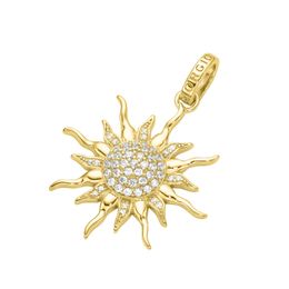 Sonnenanh&auml;nger "Sonne, Silber 925", gold, Giorgio Martello MILANO, Schmuckanh&auml;nger, Damen, onesize, Silber 925 (Sterlingsilber)