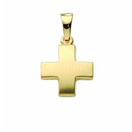Adelia&acute;s Kreuzkette ADELIA&acute;S "Halskette - Kreuzkette mit Kreuz Anh&auml;nger aus 333 Gold", gold, Halsketten, Damen, Gelbgold 333 Gold, Gelbgold 333, Gold, Kreuzkette, Schmuckset mit bis 45 cm stufenlos verstellbarer 925 Silber Halskette