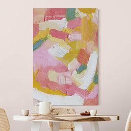 Bilderwelten Akustikbild | Wandbild schallabsorbierend - Sommerurlaub in Pastell