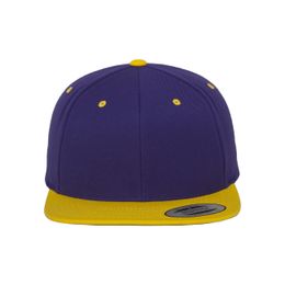 Flex Cap Flexfit "Flexfit Unisex Classic Snapback 2-Tone", Gr. onesize, lila, gold, 80% Polyacryl, 20% Wolle, unifarben, Caps