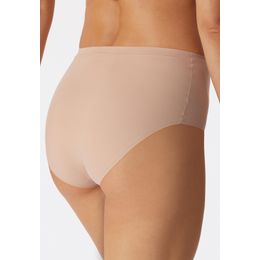 Maxislip Schiesser "Invisible Soft", Damen, Gr. 38, beige (411, maple), Microfaser, Obermaterial: 70% Polyamid, 30% Elasthan, unifarben, k&ouml;rpernah, Unterhosen, mit hohem Bund