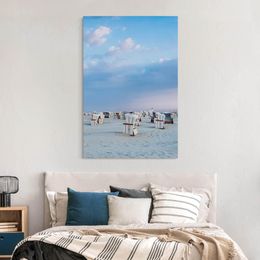 Bilderwelten Akustikbild | Wandbild schallabsorbierend - Strandk&ouml;rbe an der Nordsee