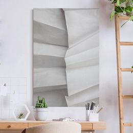 Bilderwelten Akustikbild | Wandbild schallabsorbierend - Papierfalten in Wei&szlig;