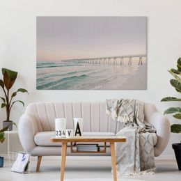 Bilderwelten Akustikbild | Wandbild schallabsorbierend - Strandimpressionen in Pastell