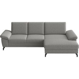 Sit & More Ecksofa SIT & MORE "Chelsea", stone, B:264cm H:89cm T:174cm, 100% Polyester, Sofas, Ecksofa, optional mit Bettfunktion und Bettkasten