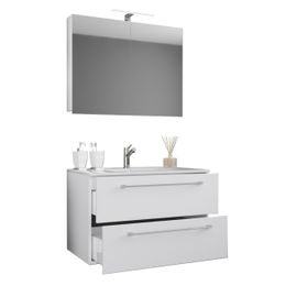 Waschtisch Vcm "3-tlg. Waschplatz Waschtisch Badinos Schublade SP", wei&szlig;, B:60cm T:46cm, Waschtische, Waschtisch