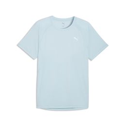 Laufshirt Puma "M RUN VELOCITY TEE POLY", Herren, Gr. L, fresh water, Web, Obermaterial: 100% Polyester, regular fit normal, Rundhals, Shirts Laufshirt, ergonomische Schnittf&uuml;hrung, kurze &Auml;rmel, Performance-T-Shirt