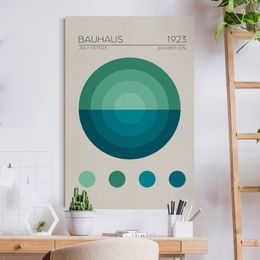 Bilderwelten Akustikbild | Wandbild schallabsorbierend - Bauhaus Exhibition 1923 T&uuml;rkis