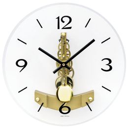 Regulator AMS, goldfarben, Wanduhren, &Oslash; 27cm, Mechanische Uhr, Holz,Wohnzimmer, Esszimmer, K&uuml;che,B&uuml;ro,Flur