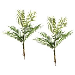 Kunstblume I.GE.A. "Palmzweig", gr&uuml;n, B:50cm H:80cm, Obermaterial: 100% Kunststoff, Kunstpflanzen, 2er Set
