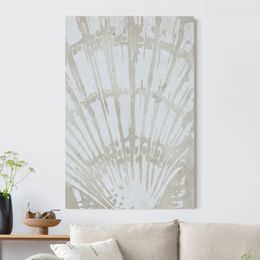 Bilderwelten Akustikbild | Wandbild schallabsorbierend - Muschel Silhouette auf Leinen