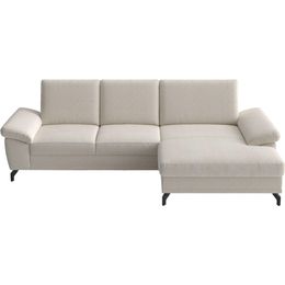 Sit & More Ecksofa SIT & MORE "Chelsea", creme, B:264cm H:89cm T:174cm, 100% Polyester, Sofas, Ecksofa, optional mit Bettfunktion und Bettkasten