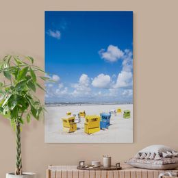 Akustikbild Langeoog Strandk&ouml;rbe am Sandstrand