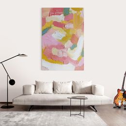 Bilderwelten Akustikbild | Wandbild schallabsorbierend - Sommerurlaub in Pastell