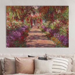 Bilderwelten Akustikbild | Wandbild schallabsorbierend - Claude Monet - Weg in Monets Garten in Giverny