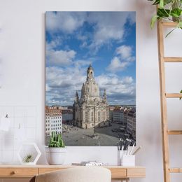 Bilderwelten Akustikbild | Wandbild schallabsorbierend - Dresden Frauenkirche bei Tageslicht