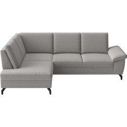Sit & More Ecksofa SIT & MORE "Chelsea", grau, B:249cm H:89cm T:190cm, 100% Polyester, Sofas, Ecksofa, optional mit Bettfunktion und Bettkasten