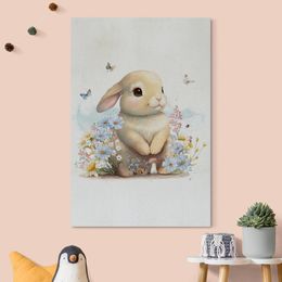 Akustikbild Hase auf Blumenwiese