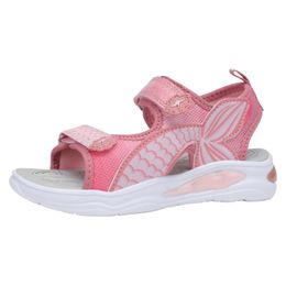 Sandale Kangaroos "K-SLS ARIEL", M&auml;dchen, Gr. 25, frost pink, dusty rose, Mesh, Synthetik, Schuhe Sandale, mit Blinkfunktion, sportlicher Stil, mit Gummilaufsohle