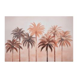 Bilderwelten Akustikbild | Wandbild schallabsorbierend - Palmensilhouette in Rosa II