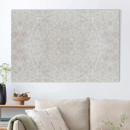 Bilderwelten Akustikbild Mandala Aquarell Muster Ornament beige