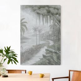 Bilderwelten Akustikbild | Wandbild schallabsorbierend - Flusslauf im Dschungel