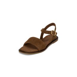 Marc O'Polo Sandale MARC O'POLO "aus softem Veloursleder", Damen, Gr. 38, dusty braun, Obermaterial: 100% Leder, unifarben, Schuhe Sandale