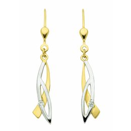 Adelia&acute;s Paar Ohrh&auml;nger ADELIA&acute;S "Damen Goldschmuck", gold, Ohrringe, Damen, Damen, Gold, 333 Gold mit Zirkonia Goldschmuck f&uuml;r Damen