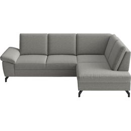 Sit & More Ecksofa SIT & MORE "Chelsea", stone, B:249cm H:89cm T:190cm, 100% Polyester, Sofas, Ecksofa, optional mit Bettfunktion und Bettkasten